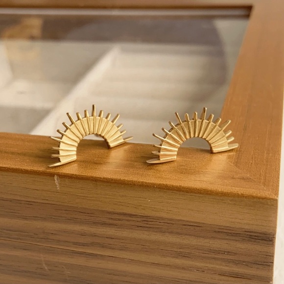 Jewelry | Sun Goddess Half Sun Semicircle Arc Spiky Radiating Sunbeams ...